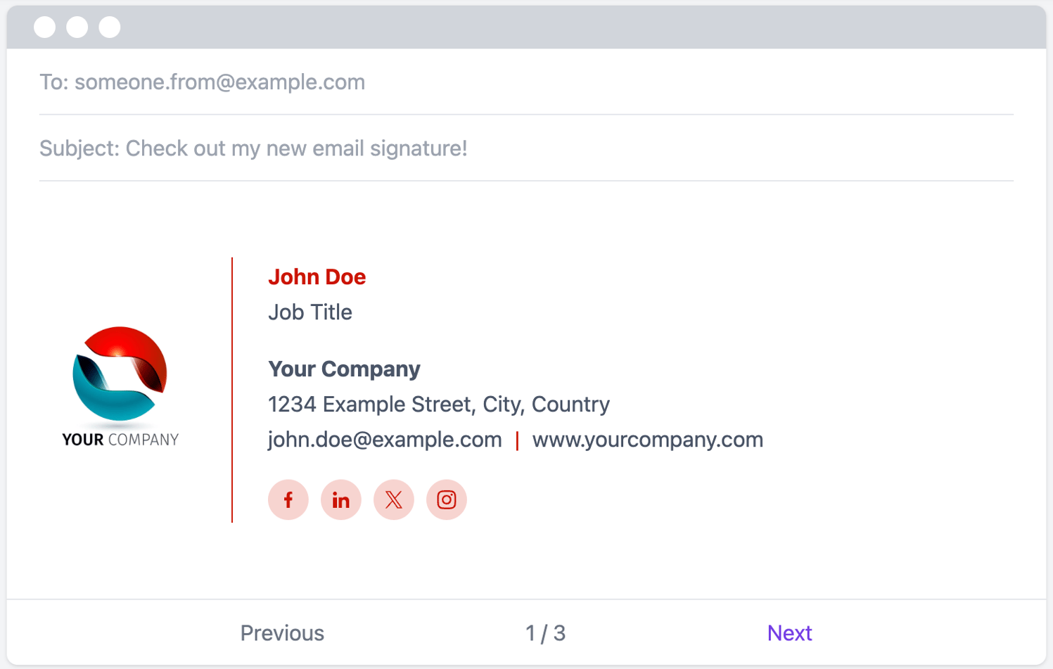 Free Gmail signature templates to unify company's signature